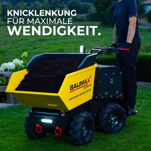 Raddumper elektrisch KDe550 4x4 mit Knicklenkung und Mitfahrplattform